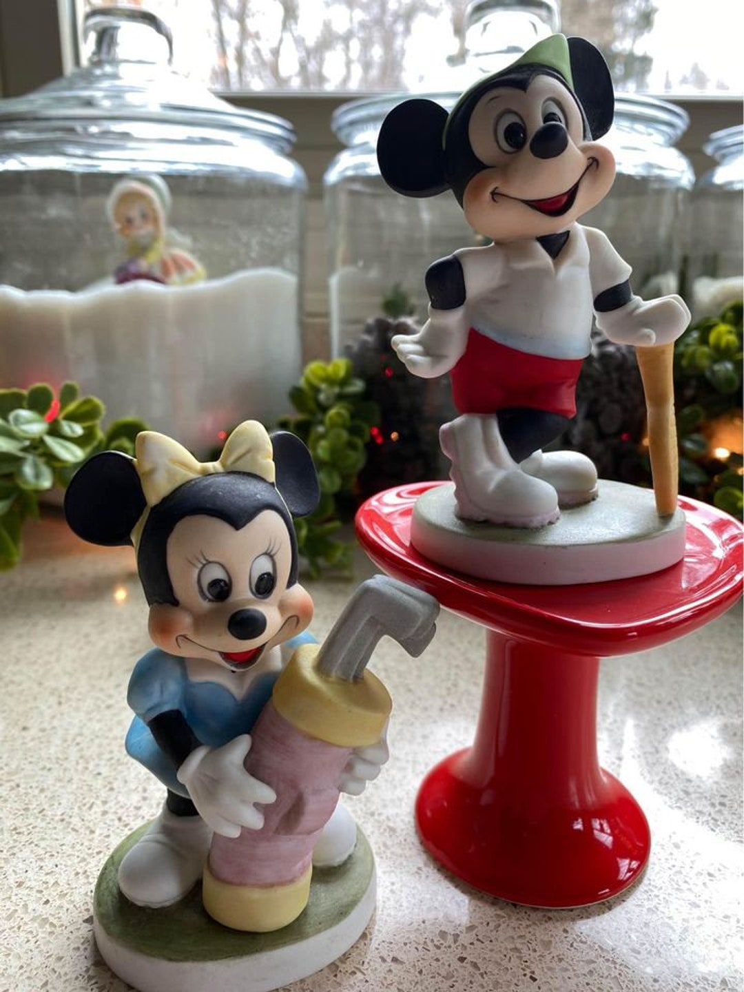 Vintage Mickey and Minnie Figurines Golfing - Etsy