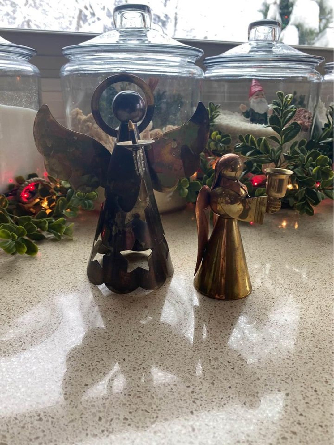 Vintage Metal Angel Figurines - Etsy