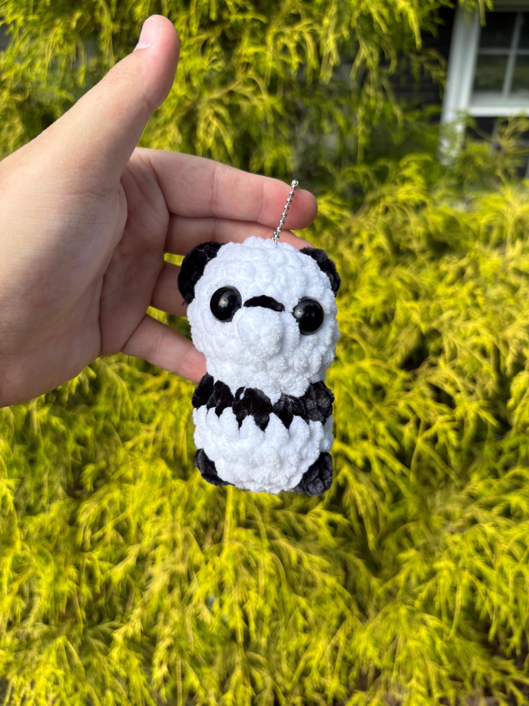 Crochet Panda Keychain Plushie - Etsy