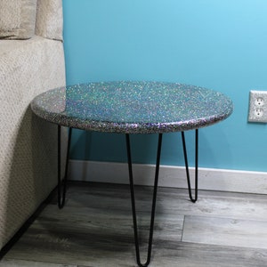 Glitter Resin Table/ Glitter Epoxy Resin Table/ Epoxy Resin Coffee ...