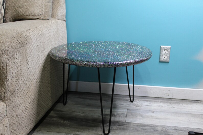 Glitter Resin Table/ Glitter Epoxy Resin Table/ Epoxy Resin Coffee ...