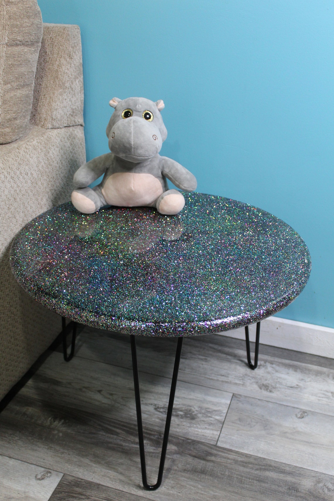 Glitter Resin Table/ Glitter Epoxy Resin Table/ Epoxy Resin Coffee ...