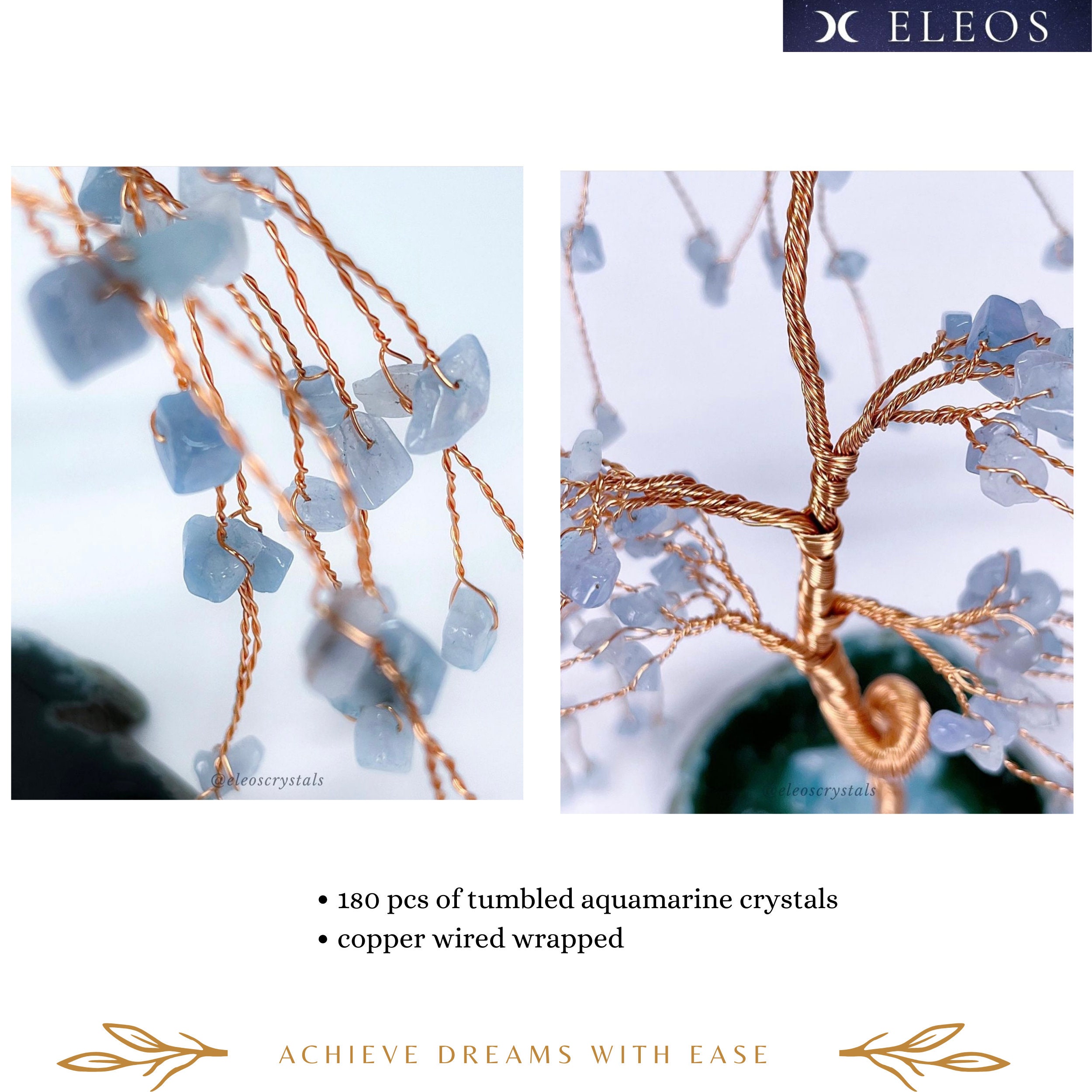 Crystal Willow Trees Aquamarine Crystal Tree 8.5 - Etsy