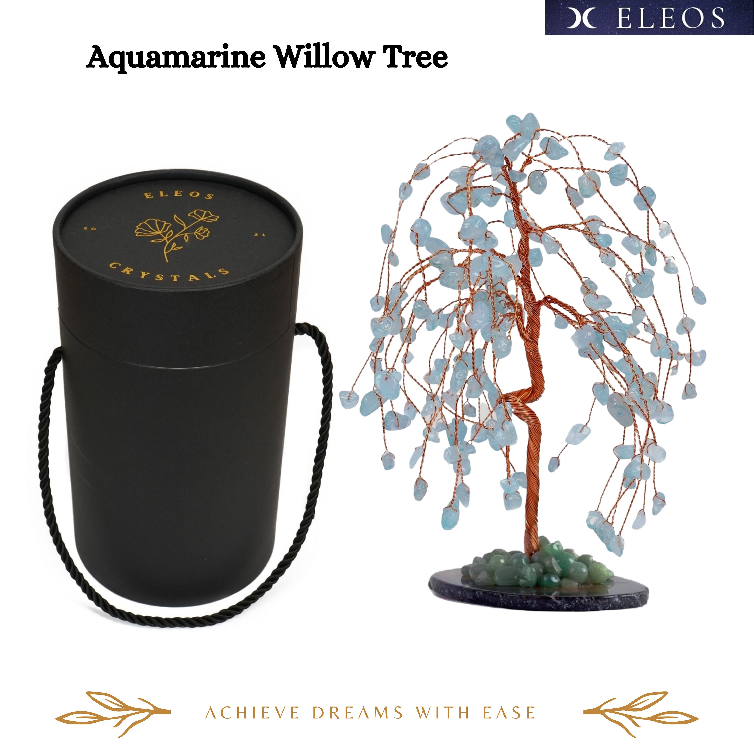 Crystal Willow Trees Aquamarine Crystal Tree 8.5 - Etsy