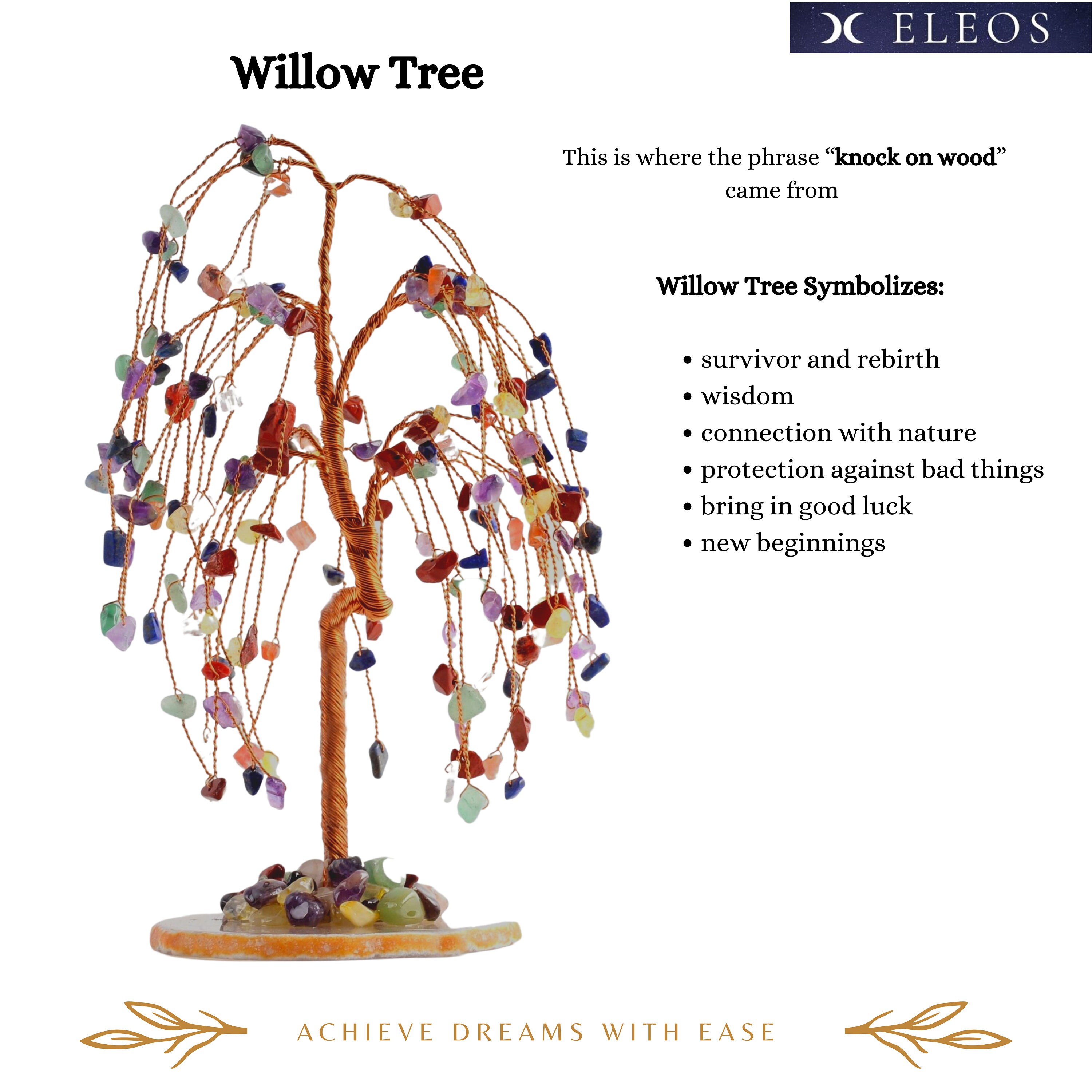 Crystal Willow Trees Seven Chakra Tree Tree of Health Holiday Gifts for ...