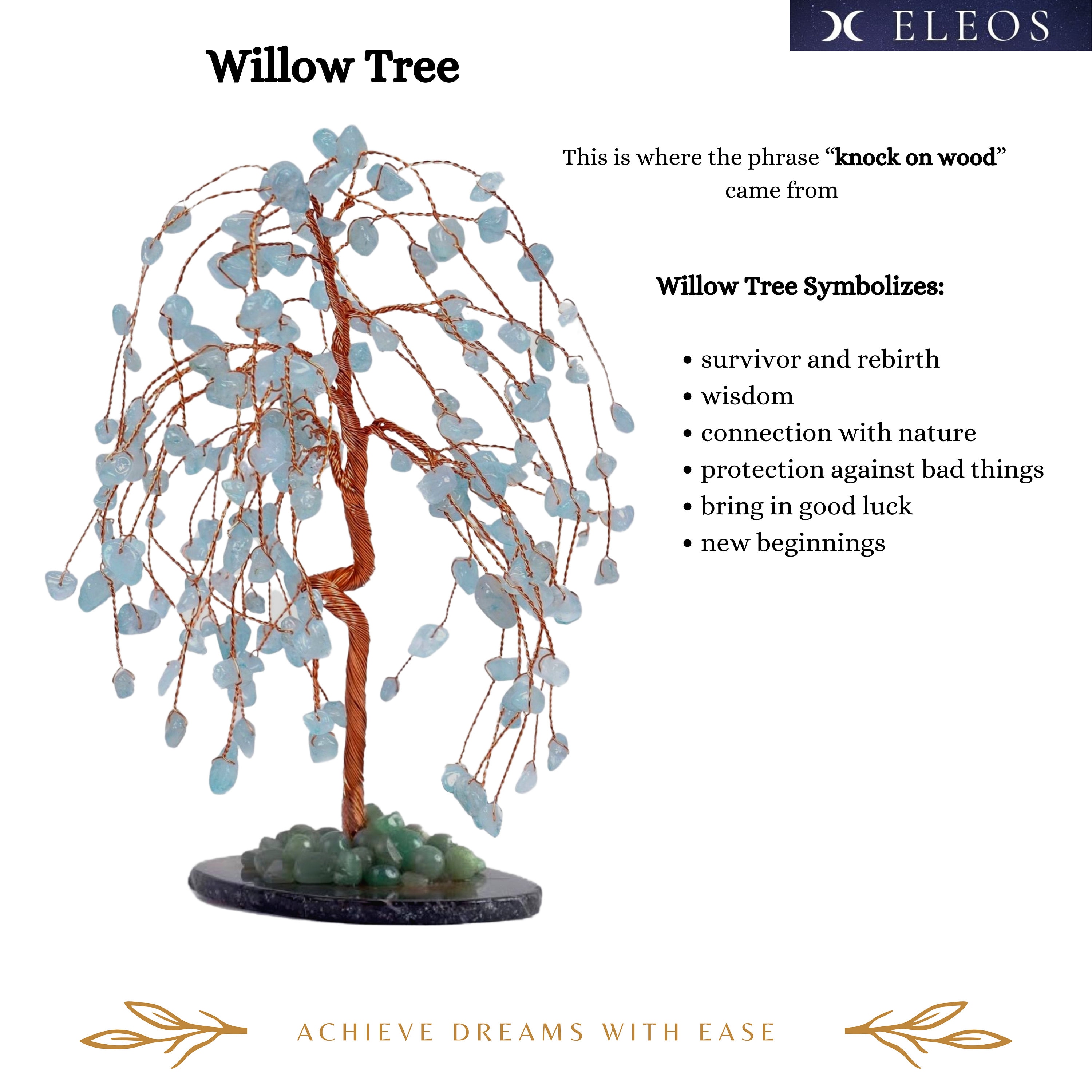 Crystal Willow Trees Aquamarine Crystal Tree 8.5 - Etsy