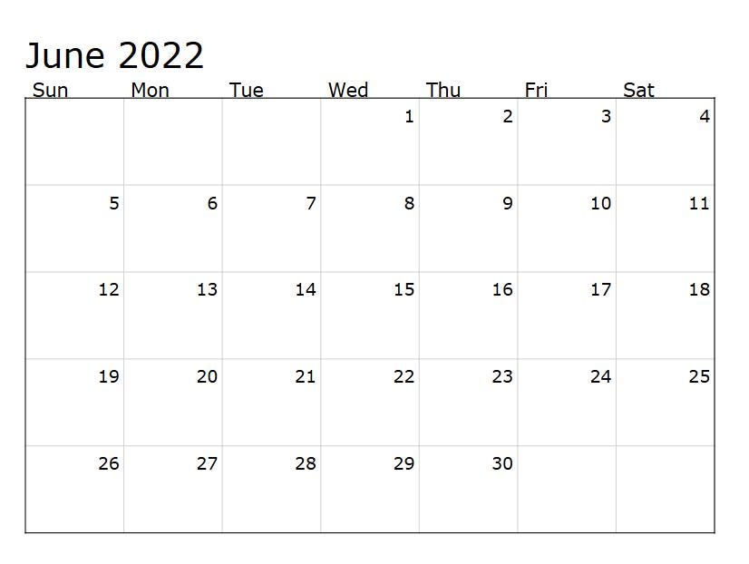 2022 Calendar, Printable Calendar, Downloadable Calendar, 2022 Monthly ...