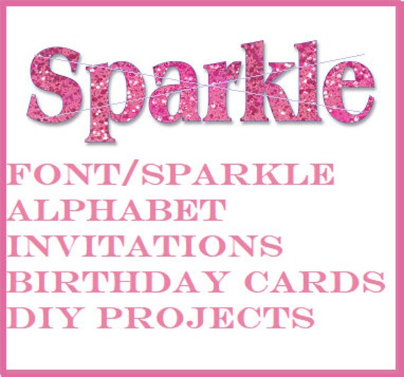 Sparkle Font Sparkle Letters Sparkle Alphabet Glitter | Etsy
