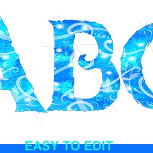 Frozen Princess Font and Background, Princess Font, Princess Fonts ...