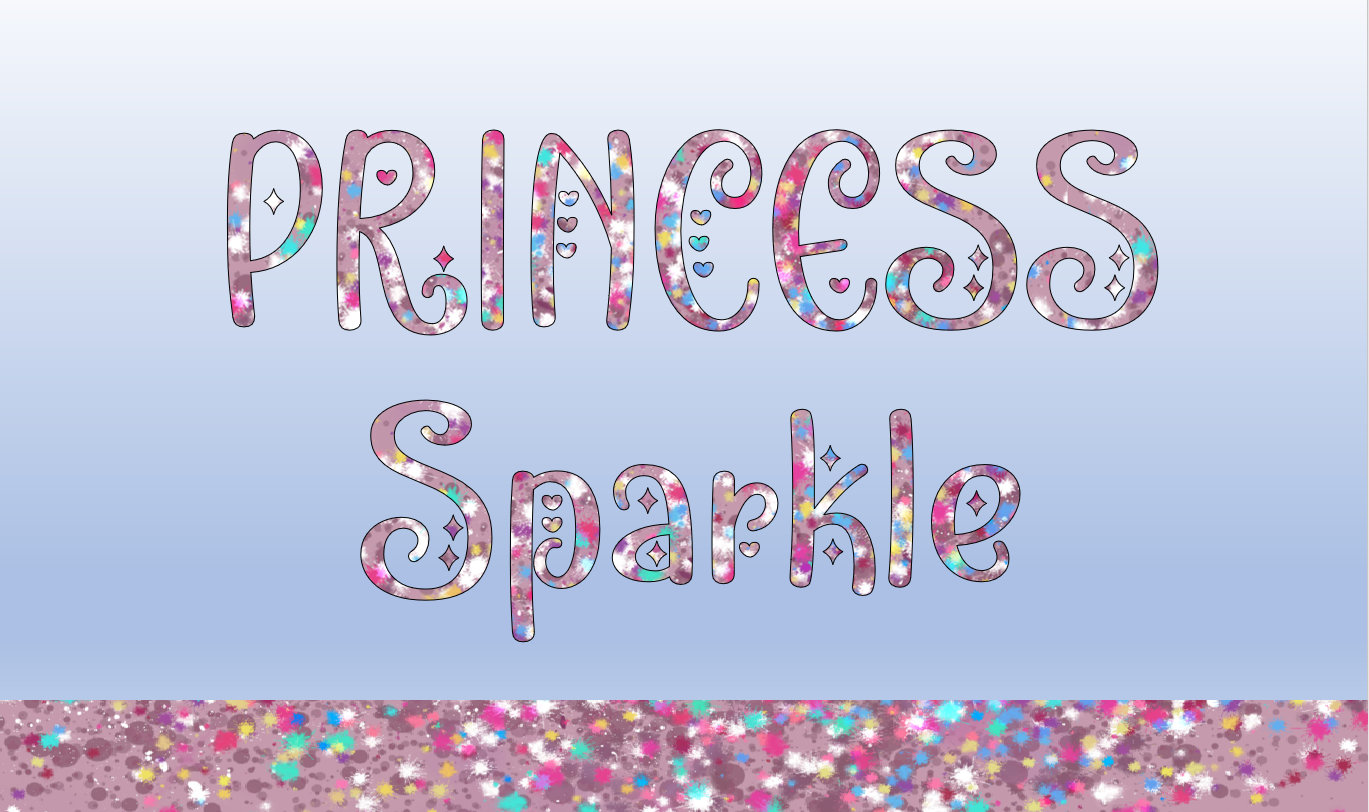 Princess Sparkle Font, Sparkle Font, Princess Letters, Princess Glitter ...