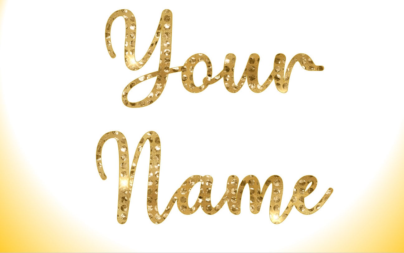 Gold Letters, Gold Alphabet, Your Name Logo, Png Files, SVG Name in ...