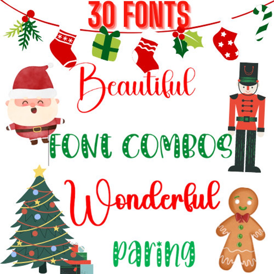 Font Combo, Font Combos, Beautiful Font Combos, Christmas Fonts ...