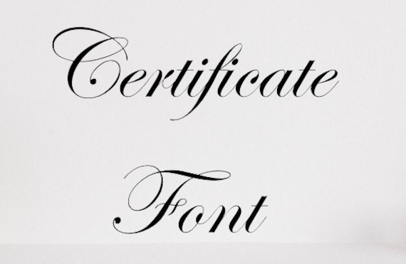 Certificate Font Beautiful Certificate Font Handwritten | Etsy Canada