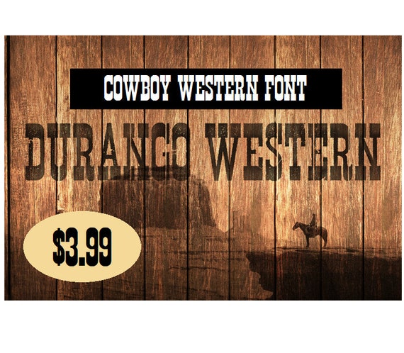 Cowboy Font Western Font Cowboy Western Font Rodeo Font | Etsy