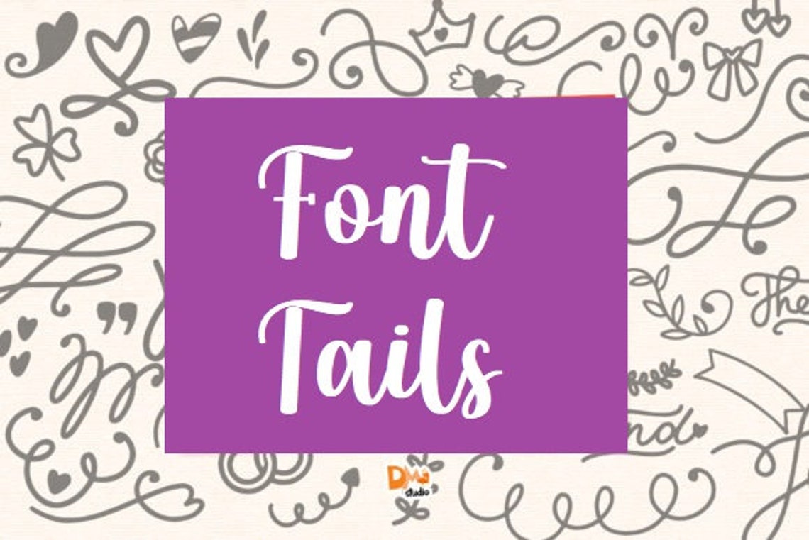 Font With Tail Hello Font, Handwriting Font, Tail is Automatically ...