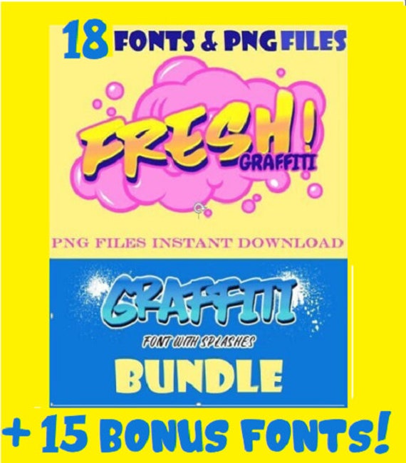 Graffiti Font Graffiti Font Bundle Kids Font Teen Font - Etsy