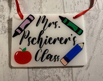 Teacher Classroom Sign Personalized Teacher Signs Welcome to Classroom ...