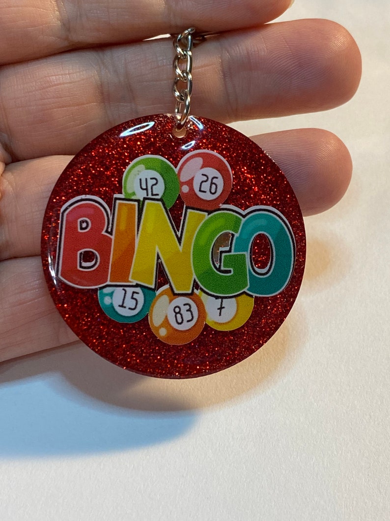 Bingo Keychains Bingo Lovers Bingo Player Gift Bingo Good Luck ...