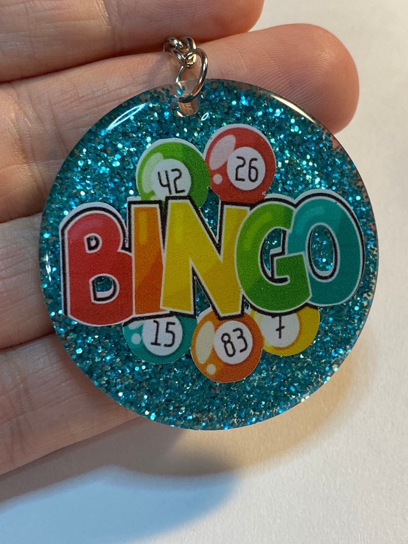 Bingo Keychains Bingo Lovers Bingo Player Gift Bingo Good Luck ...