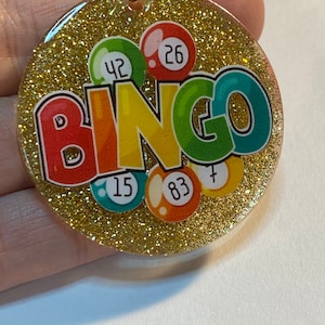 Bingo Keychains Bingo Lovers Bingo Player Gift Bingo Good Luck ...