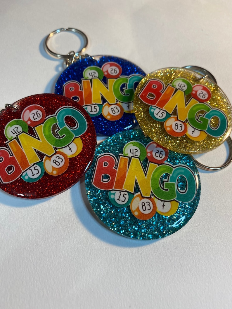 Bingo Keychains Bingo Lovers Bingo Player Gift Bingo Good Luck ...