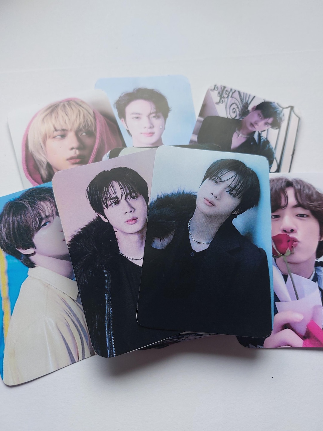 Jin Photocard With Photocard Sleeve | BTS Merch | Kpop Photocard - Etsy