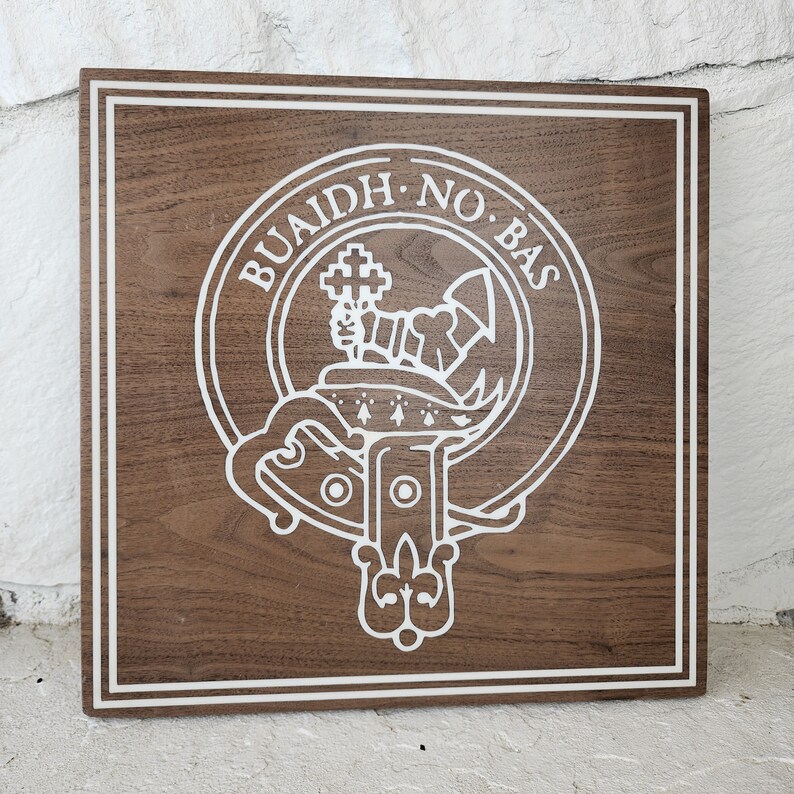 Scottish Clan Crests Plaque, Custom Celtic Wood Wall Art of All Clans ...