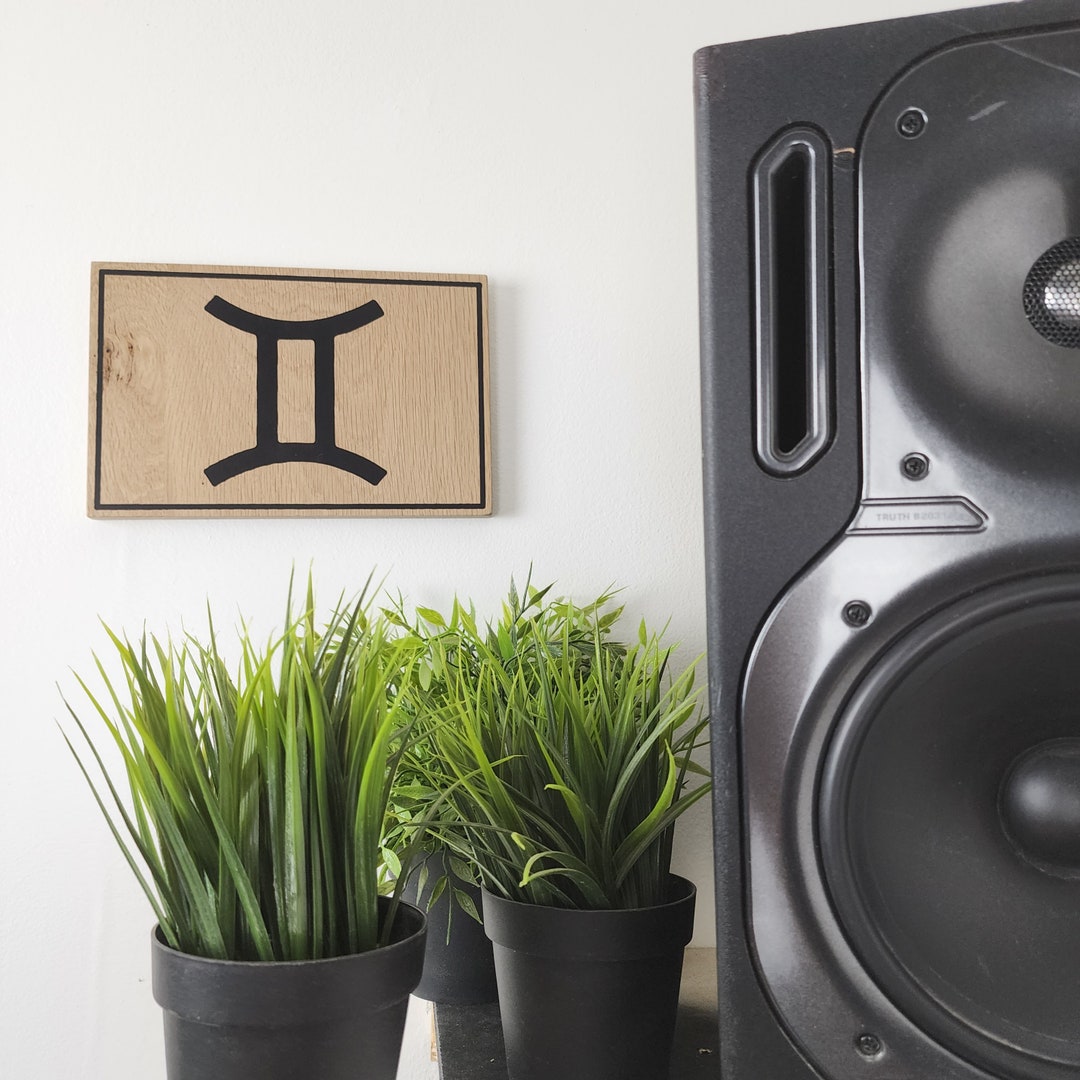 Custom Gemini Zodiac Wood & Resin Wall Art, Handcrafted Horoscope ...