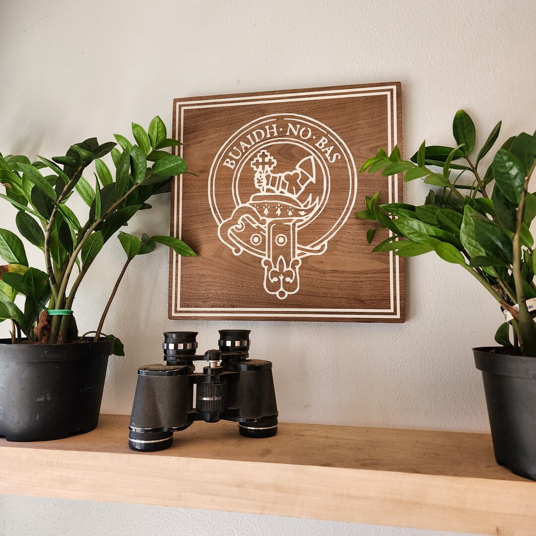 Scottish Clan Crests Plaque, Custom Celtic Wood Wall Art of All Clans ...