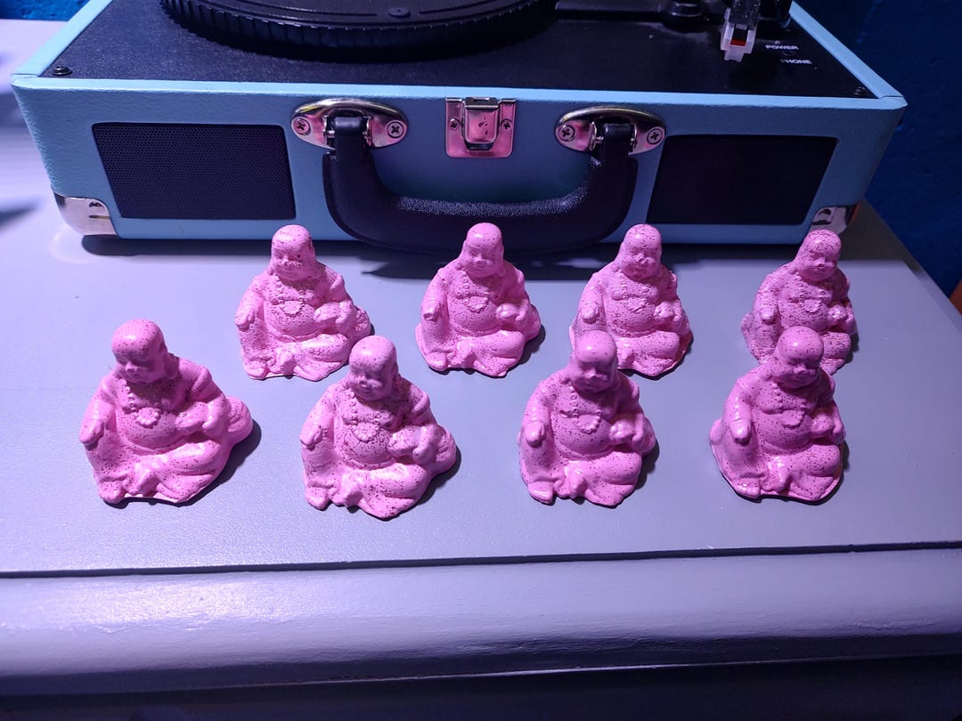 Pink Sparkly Ceramic Buddha Statues - Etsy