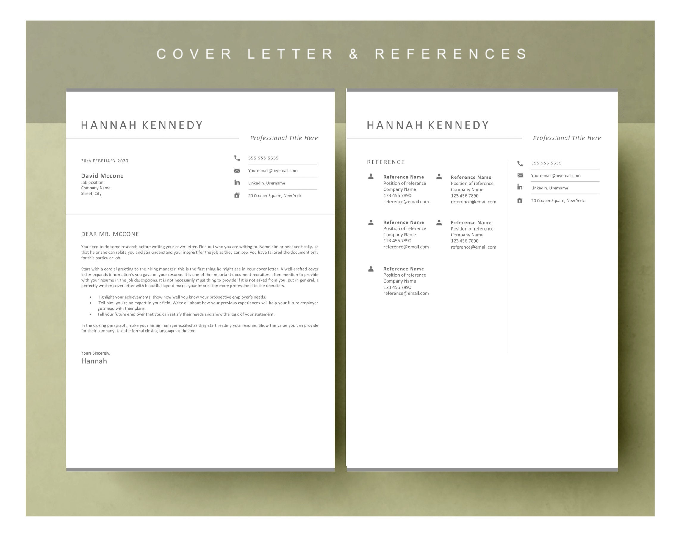 Teacher Resume, Resume Template Word, Professional Resume, Modern ...