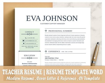 Professional Resume Template for Word Executive Resume Resume/cv Cover ...