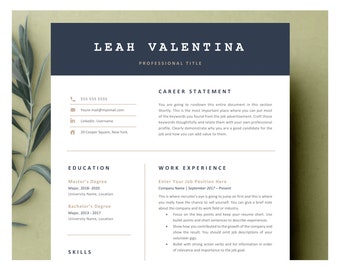 Teacher Resume, Resume Template Word, Professional Resume, Modern ...