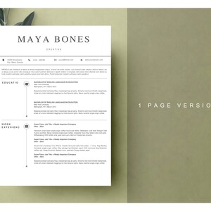 Teacher Resume, Resume Template Word, Professional Resume, Modern ...