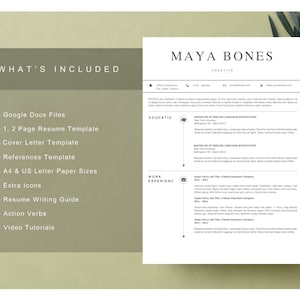 Teacher Resume, Resume Template Word, Professional Resume, Modern ...