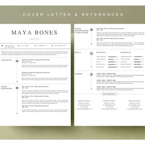 Teacher Resume, Resume Template Word, Professional Resume, Modern ...