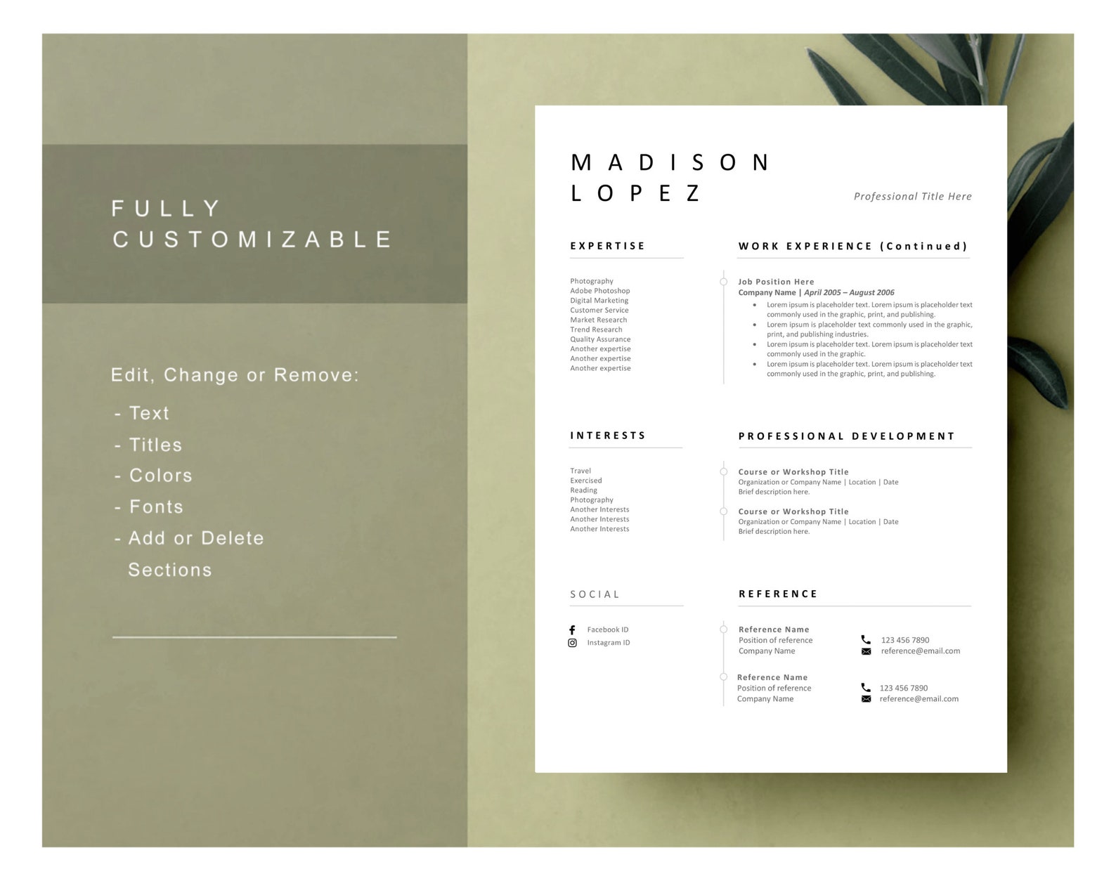 Clean Modern Executive Resume Template 2022, Creative Resume ...