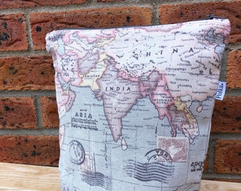 World Map Toiletry Bag | Etsy