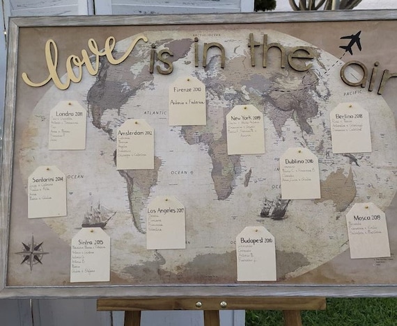 Seating Chart travel Themed | Etsy
