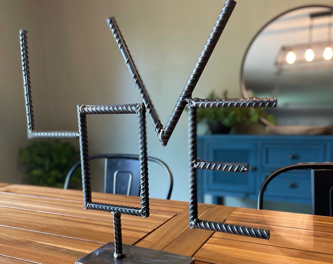 Handmade Steel Love Sign - Etsy
