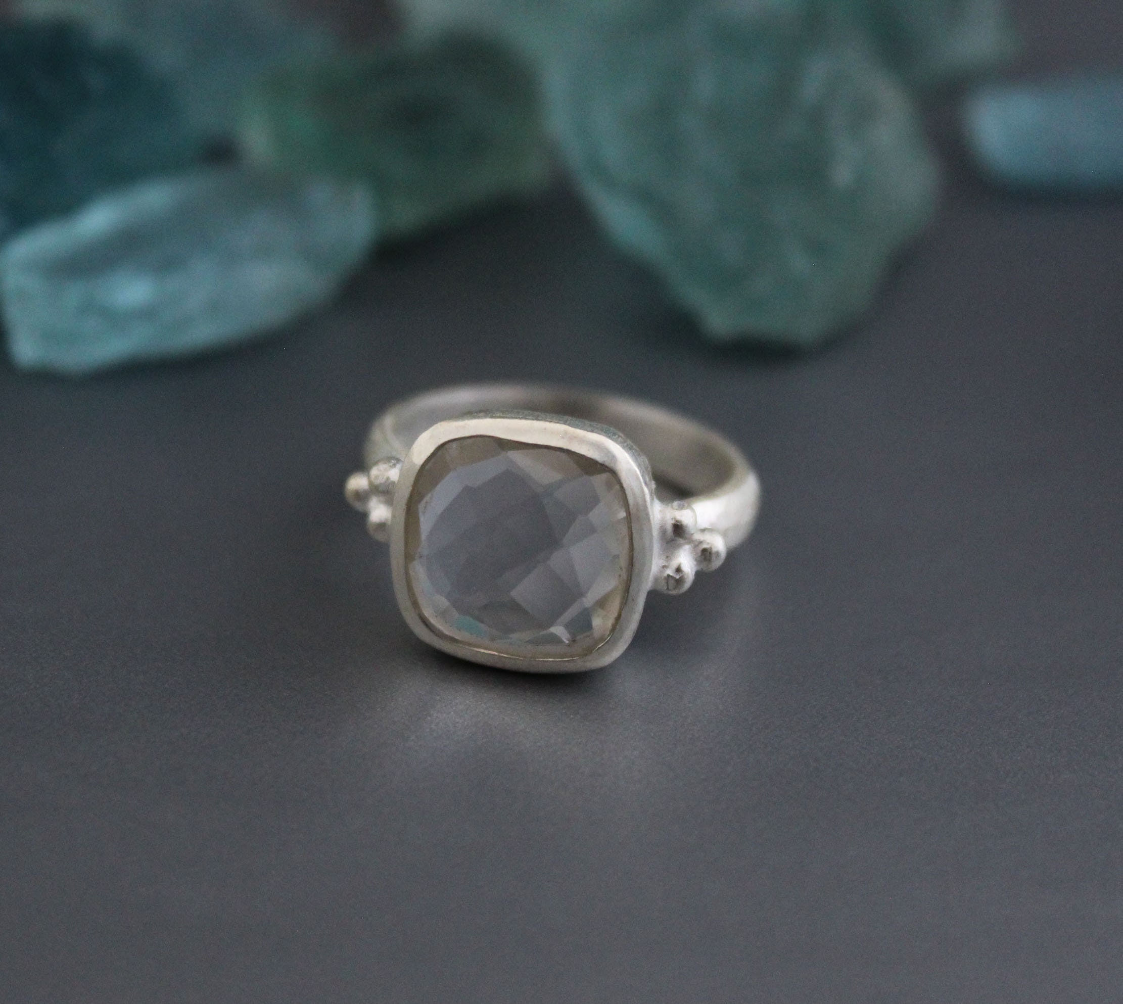 Clear Quartz Ring 925 Solid Sterling Silver Ring Crystal - Etsy
