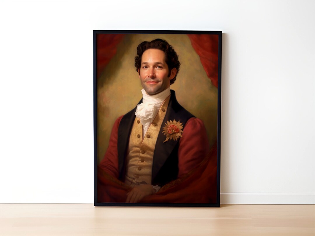 Ode to Paul Rudd, Digital Oil Painting, Renaissance Portrait, Digital ...