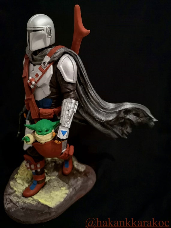 Star Wars The Mandalorian Statue Figurine Replica Collectible Art ...