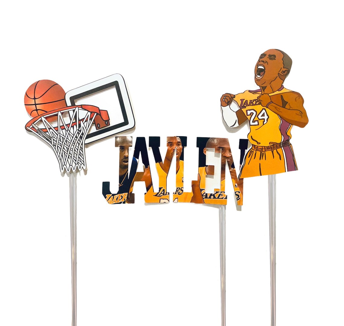 KOBE Cake Topper Lakers Birthday Theme Basketball 24 - Etsy