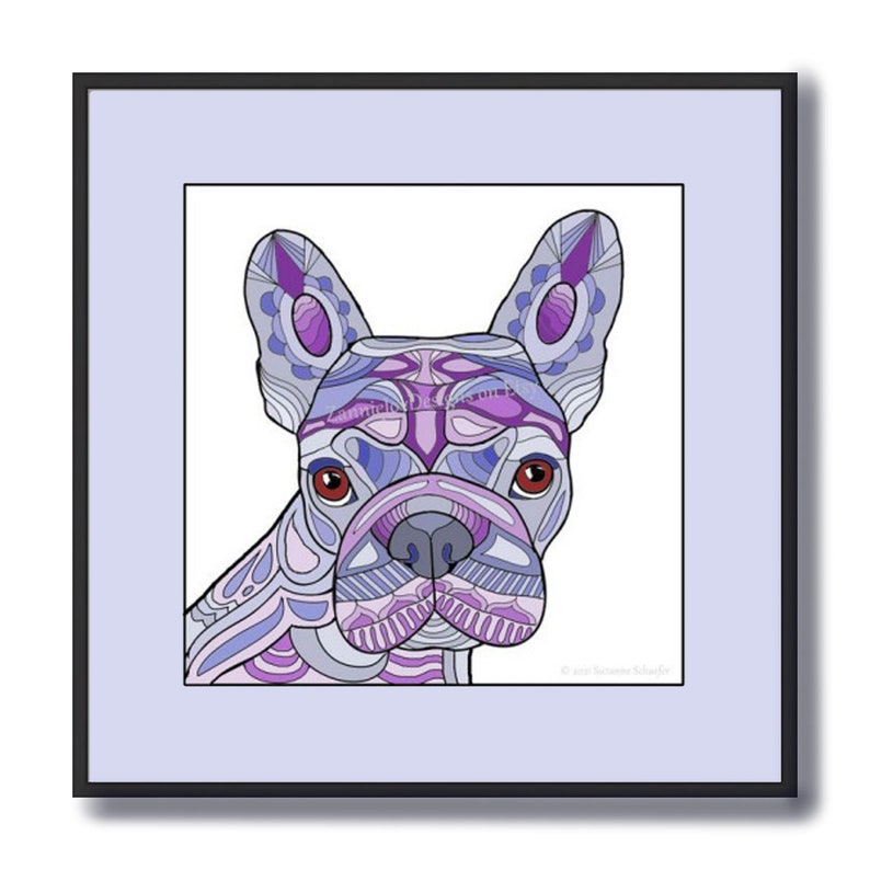 Zentangle French Bulldog, Instant Download, Printable PDF, Line Art ...