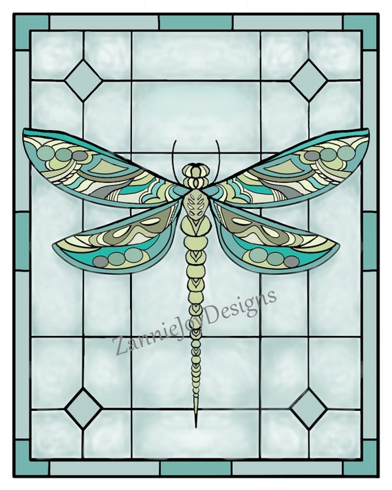 Stained Glass Dragonfly Designs