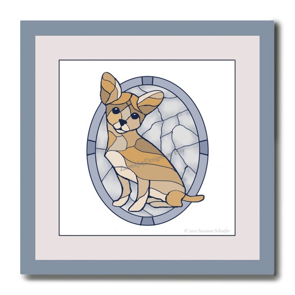 Chihuahua Stained Glass Pattern - Etsy
