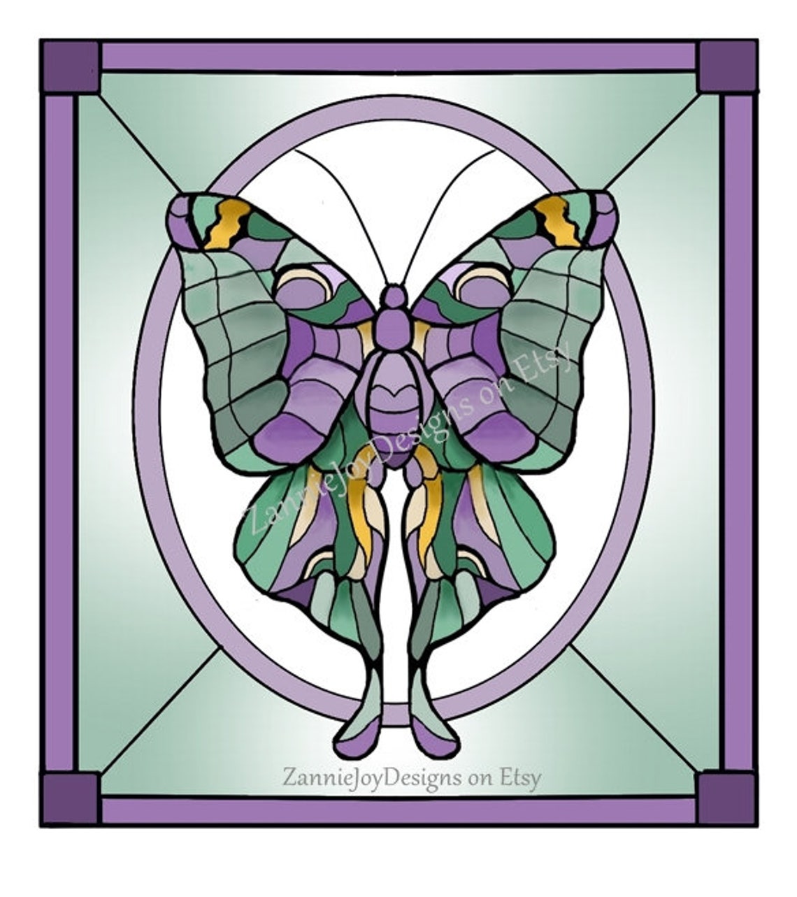 Stained Glass Butterfly, FREE Coloring Page Included, Butterfly/moth ...