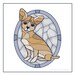 Stained Glass Chihuahua Pattern, Line Art, Printable PDF, Coloring Page ...