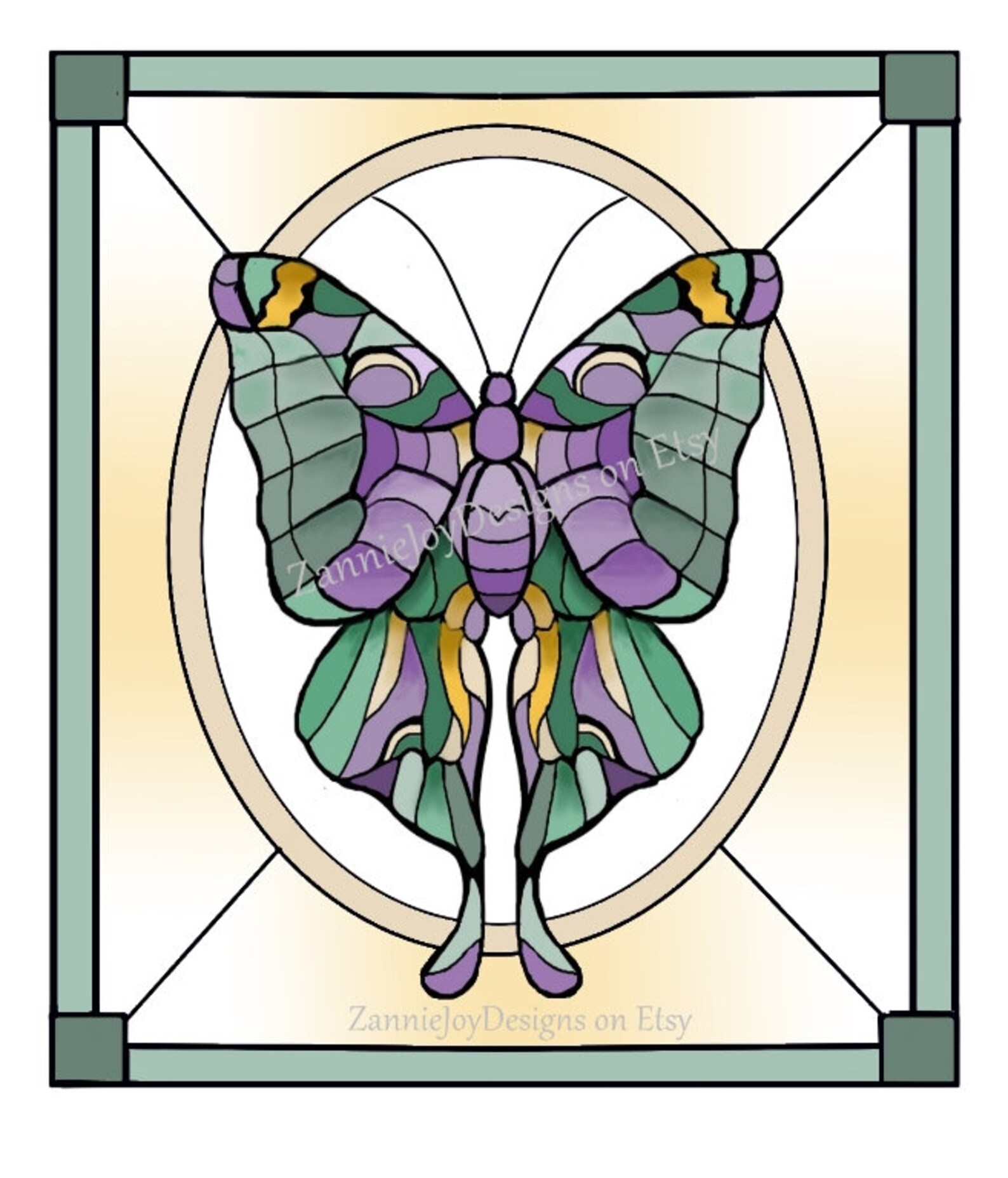 Stained Glass Butterfly, FREE Coloring Page Included, Butterfly/moth ...